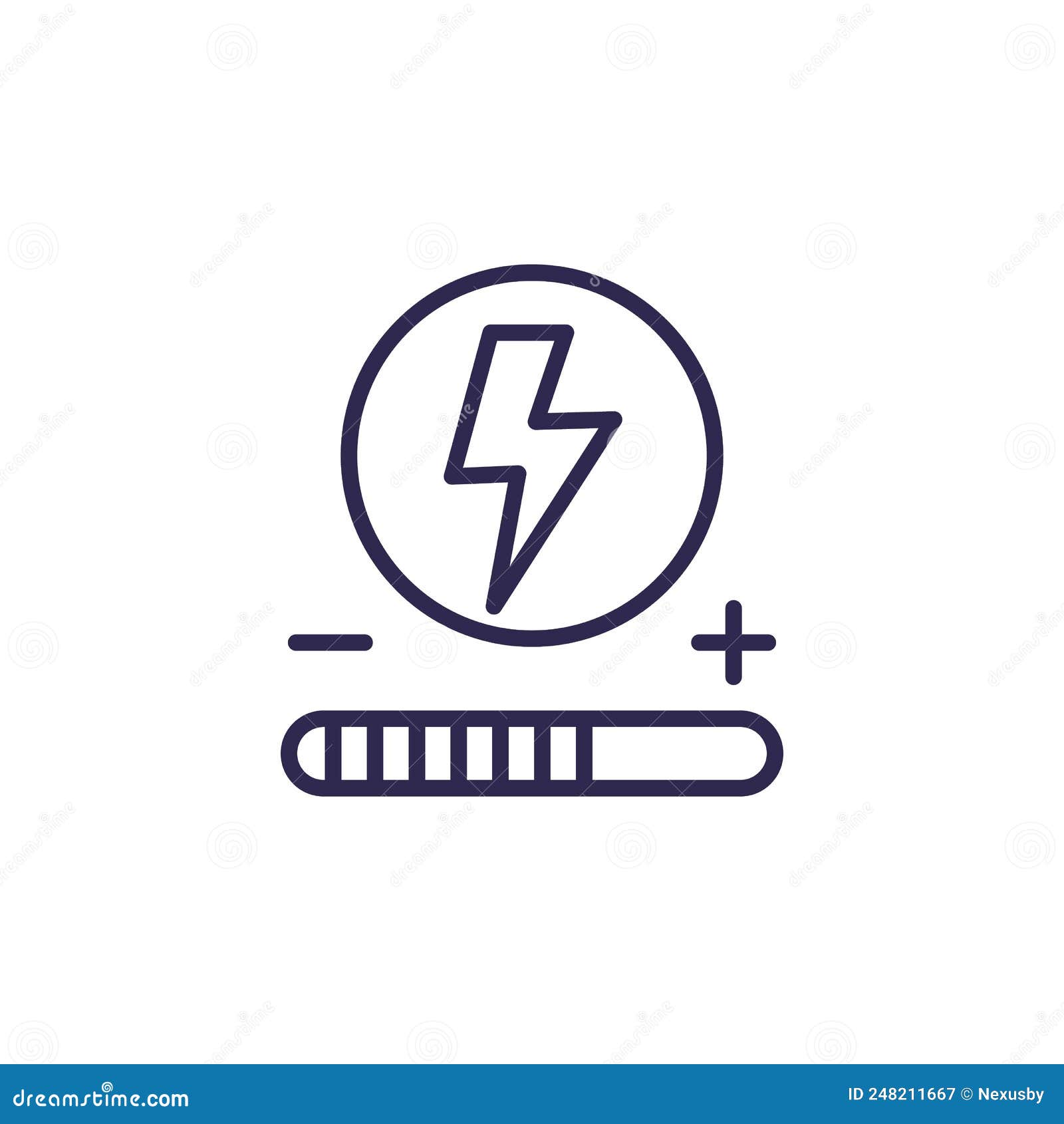 Power Control Line Icon on White Stock Vector - Illustration of board ...