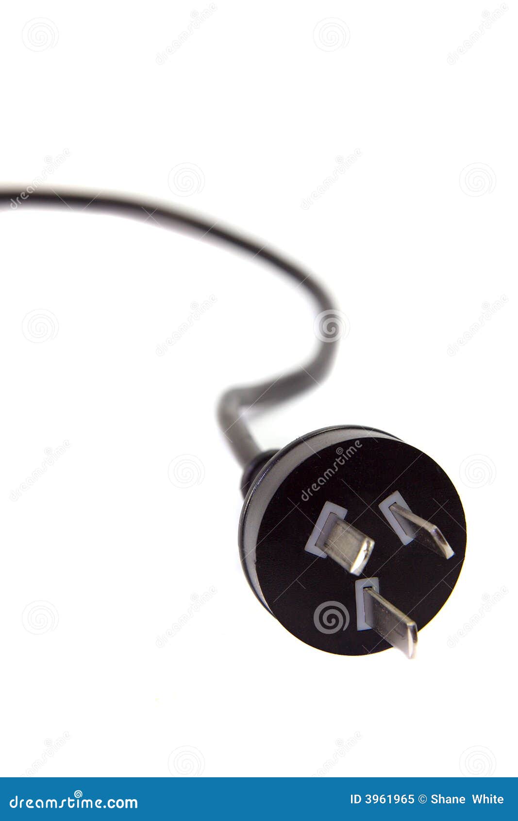 Power cord. stock image. Image of supply, voltage, cord - 3961965