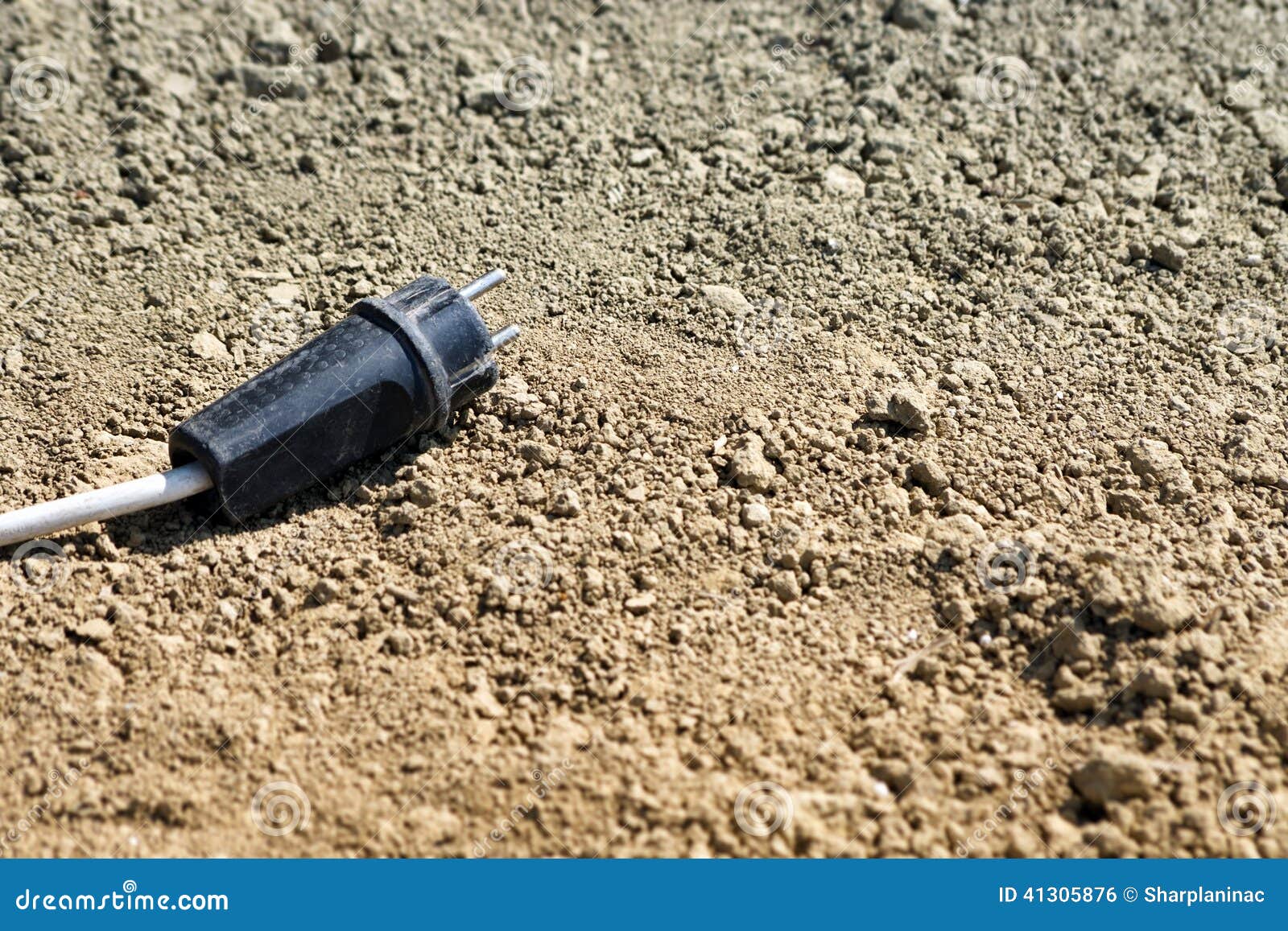 Power Cord Cable on the Ground Stock Photo - Image of electricity, dirt ...