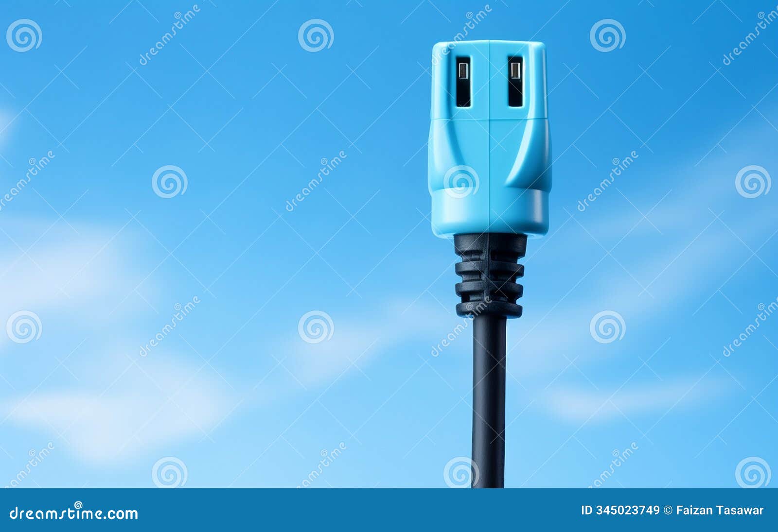 Power Cord with Computer Plug Connector Stock Image - Image of utility ...