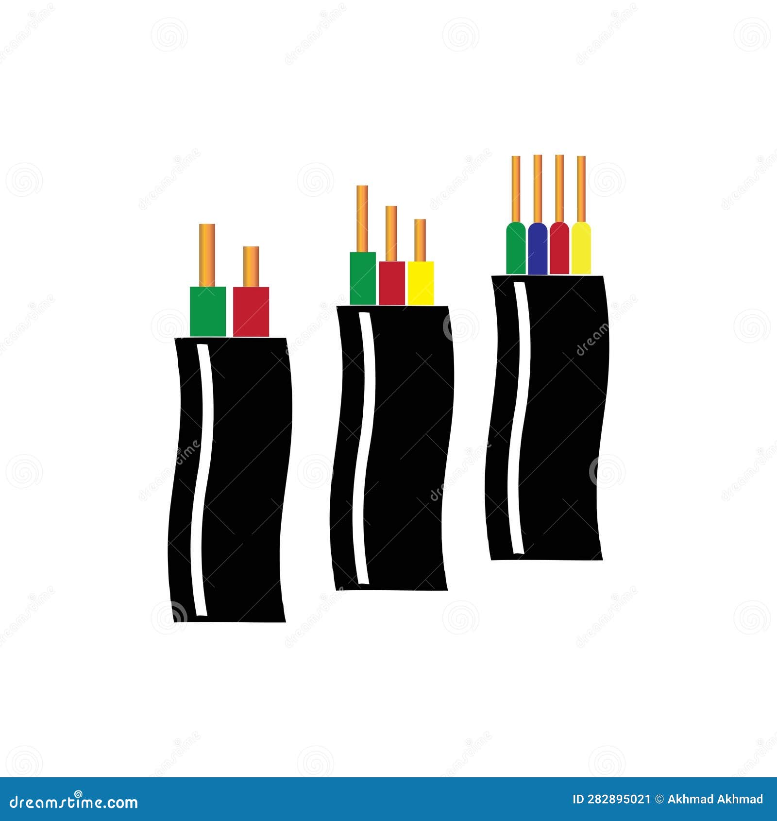 Power cord icon stock vector. Illustration of flat, isolated - 282895021