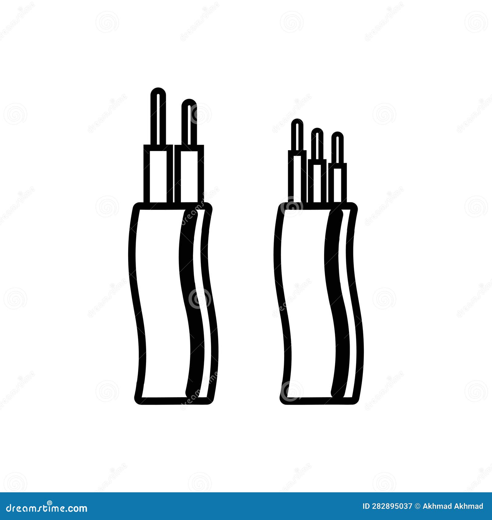 Power cord icon stock vector. Illustration of isolated - 282895037