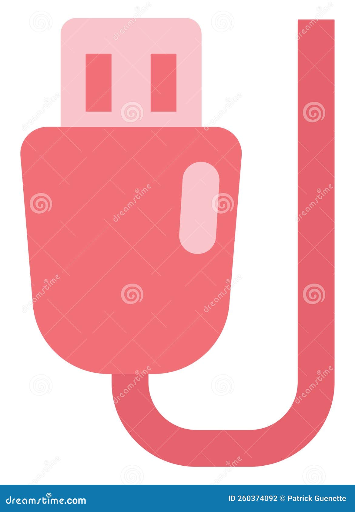 Power cord, icon stock vector. Illustration of isolated - 260374092