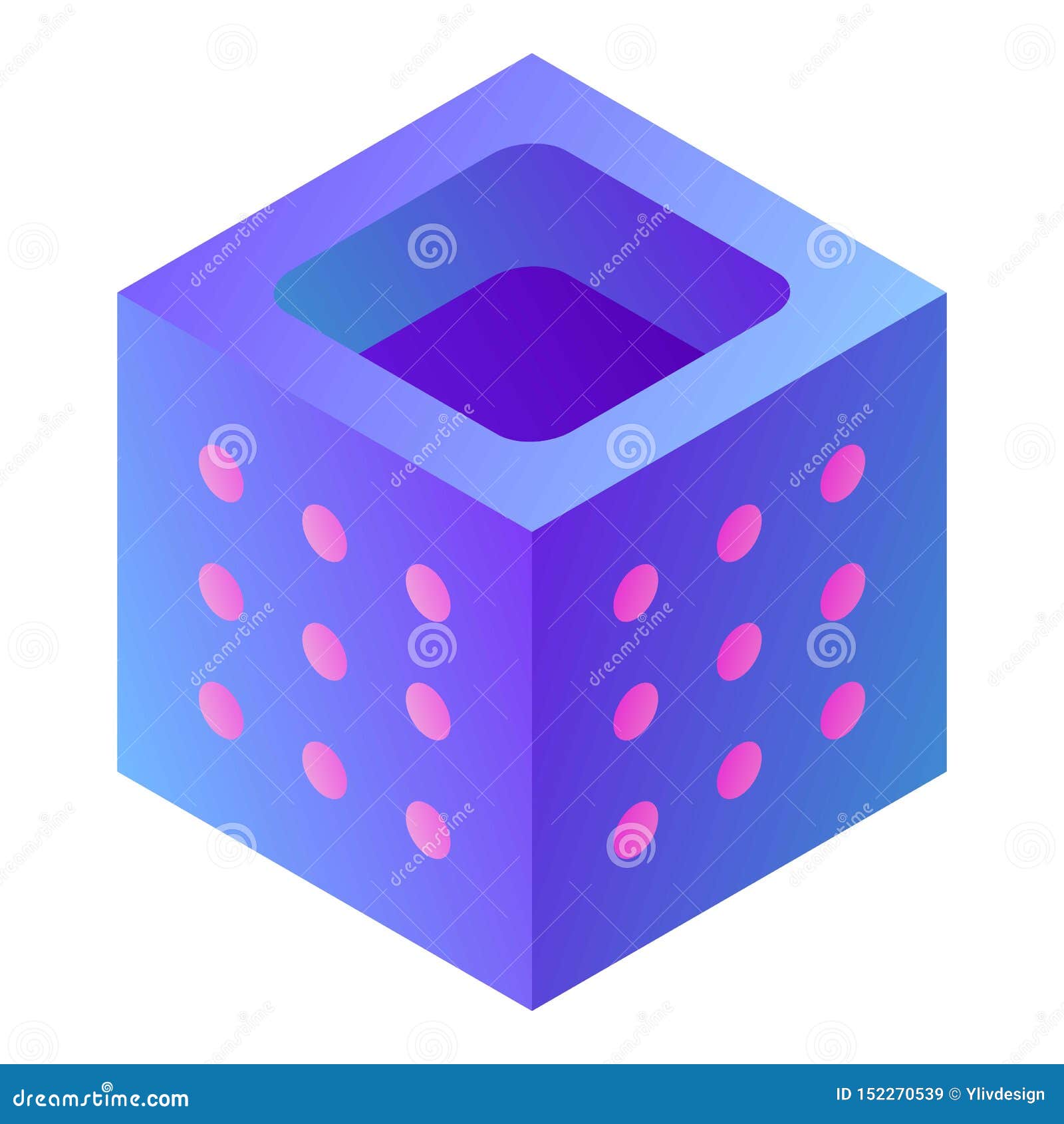 Power Cube Icon, Isometric Style Stock Vector - Illustration of object ...