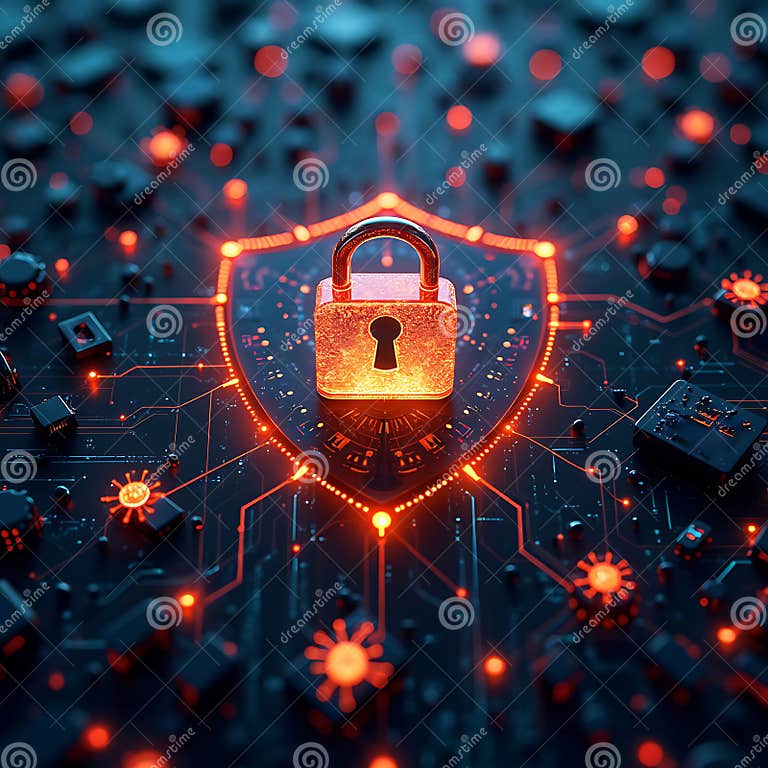 The Power of Cybersecurity Locks: Securing Digital Networks Stock Photo ...