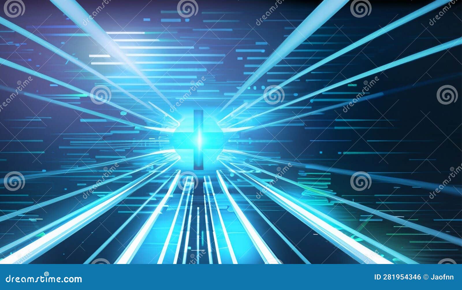 Abstract Futuristic Technology Background. 3d Rendering Digital Hi Tech ...