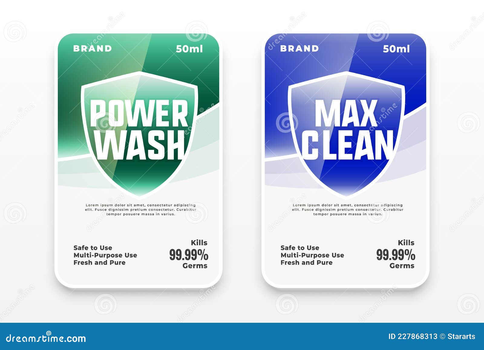 Power Detergent Max Clean Label Design Stock Vector - Illustration of ...