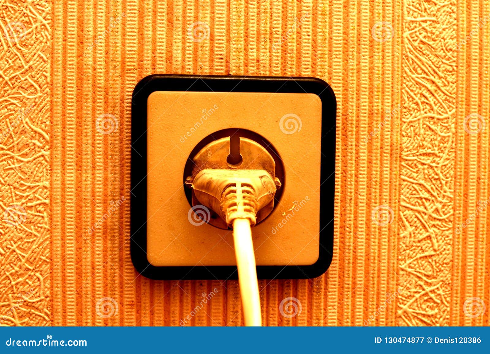 Electrical Plug in the Socket Stock Image - Image of electrical, socket ...