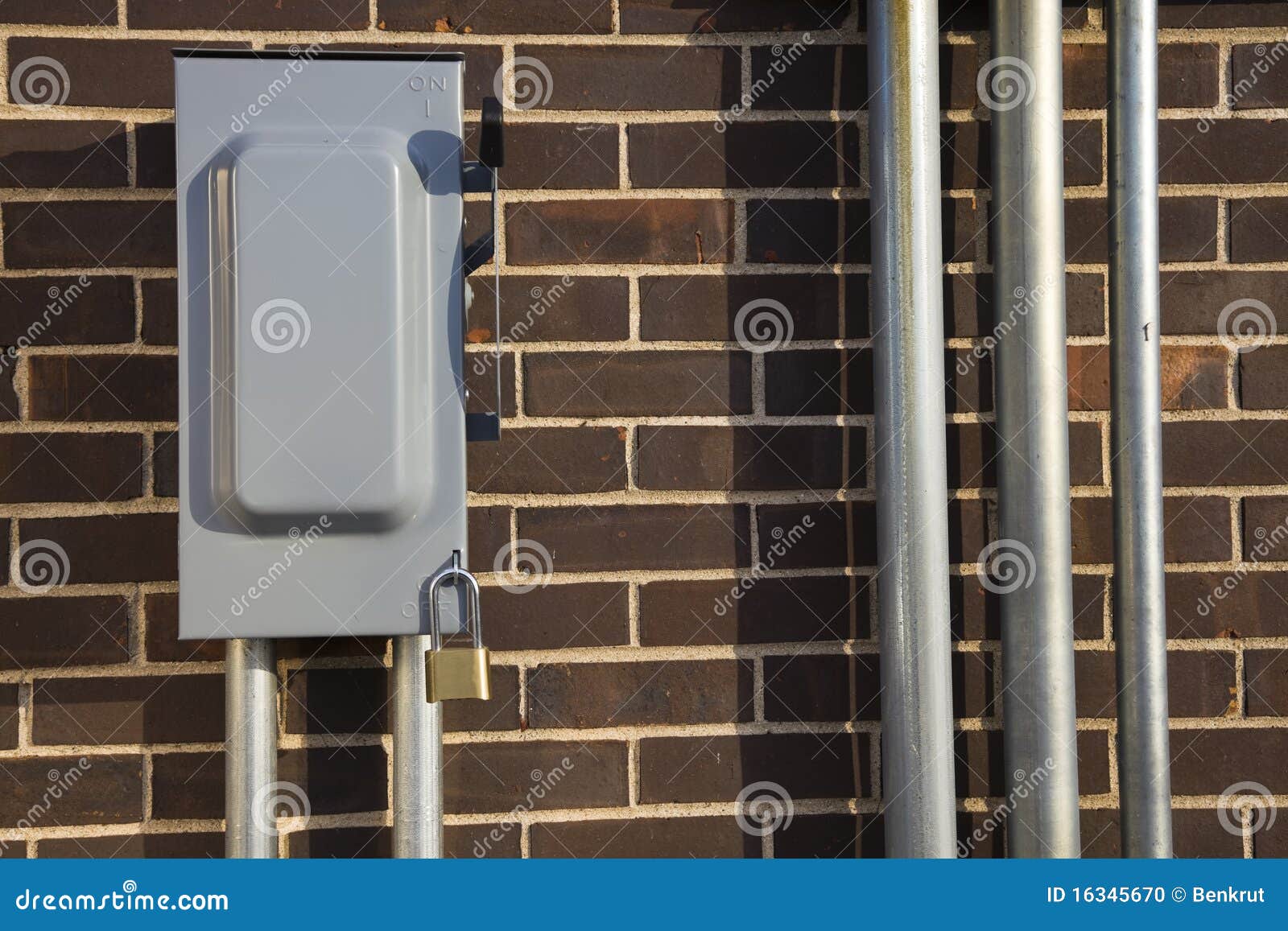 Power Disconnect and Conduits Stock Photo - Image of padlock, rigid ...