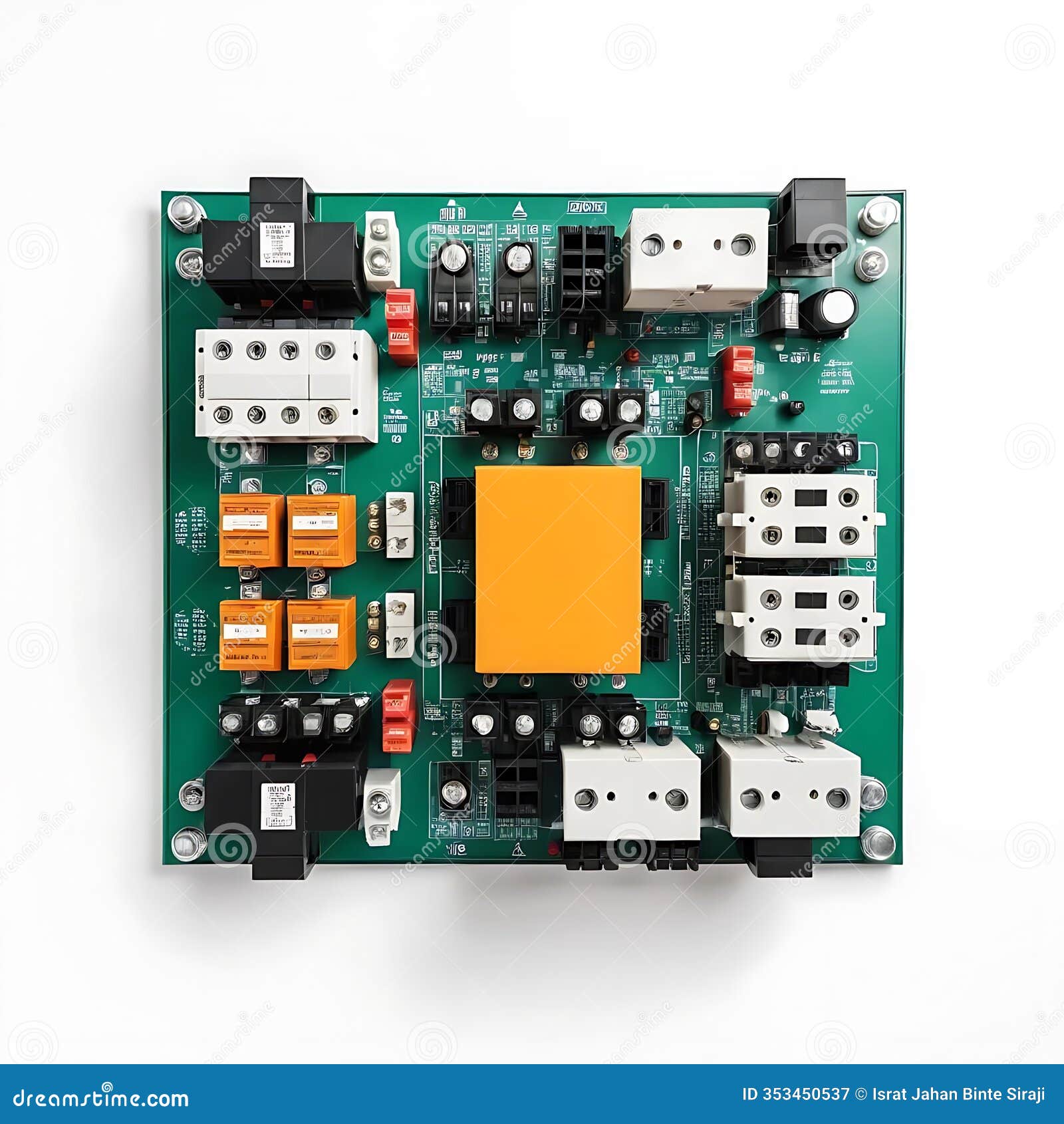 Power Distribution Board Isolated on a White Background Stock ...