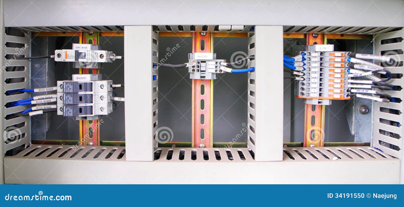 Electrical Fuseboxes And Power Lines Switchers Stock Photography ...