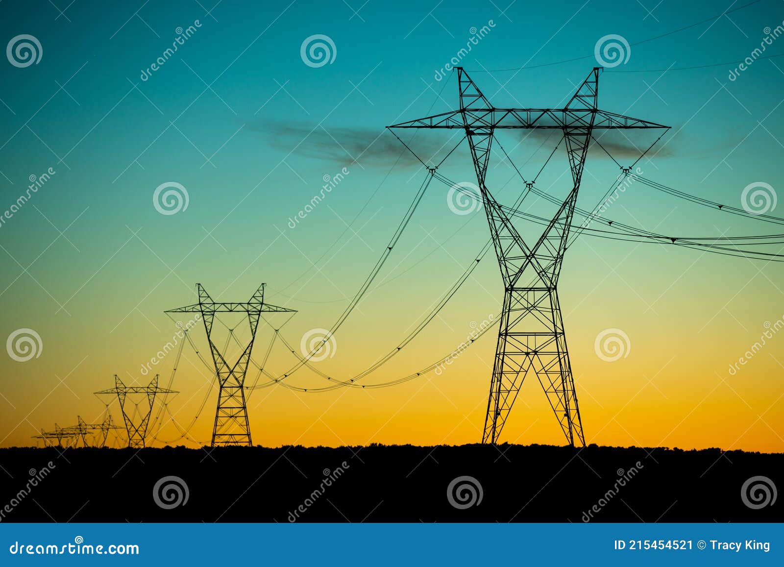 Power Distribution in the Night Sky Stock Image - Image of electrical ...