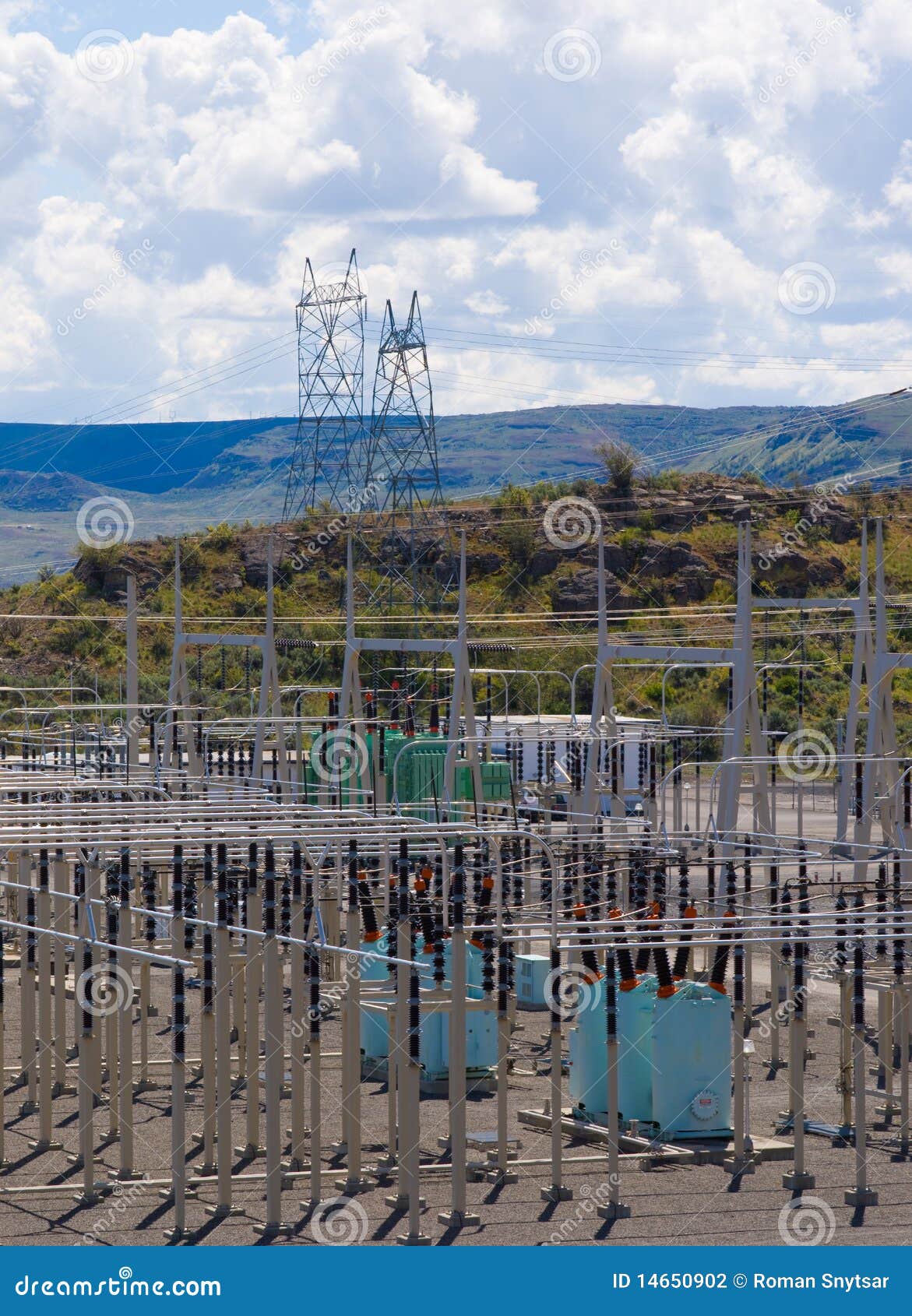 Power Distribution Substation Stock Photo - Image of structure ...
