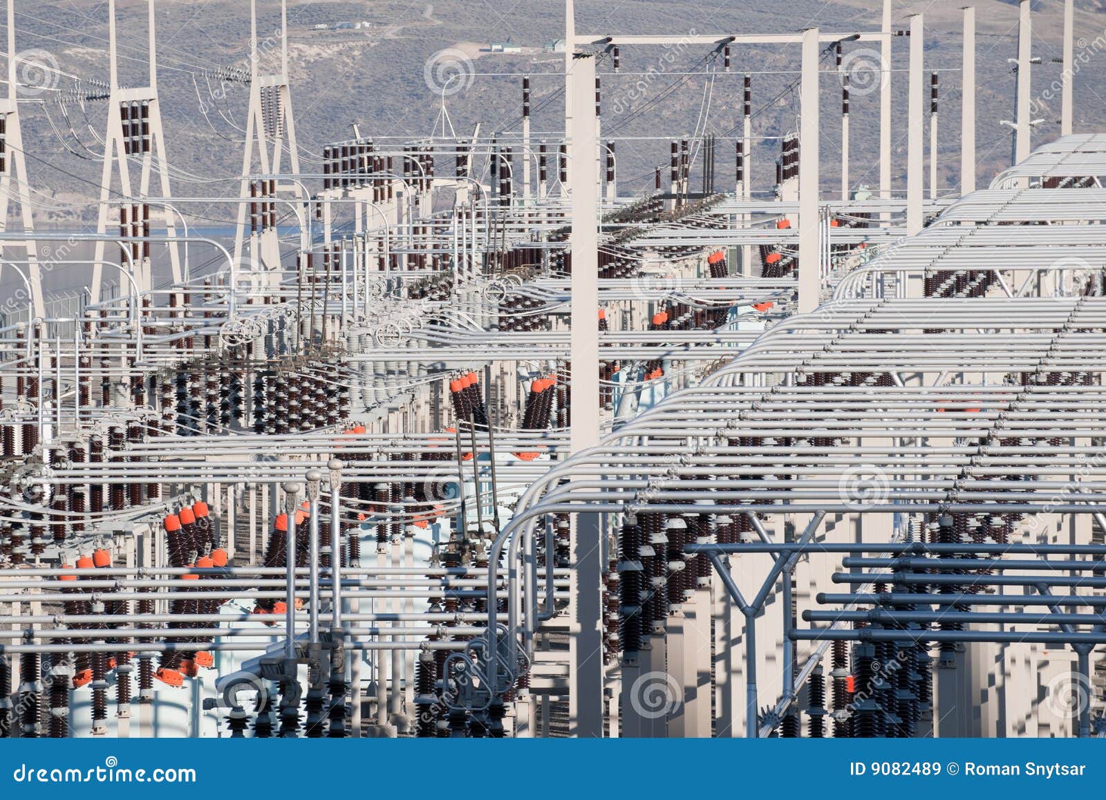 Power Distribution Substation Stock Image - Image of voltage, high: 9082489