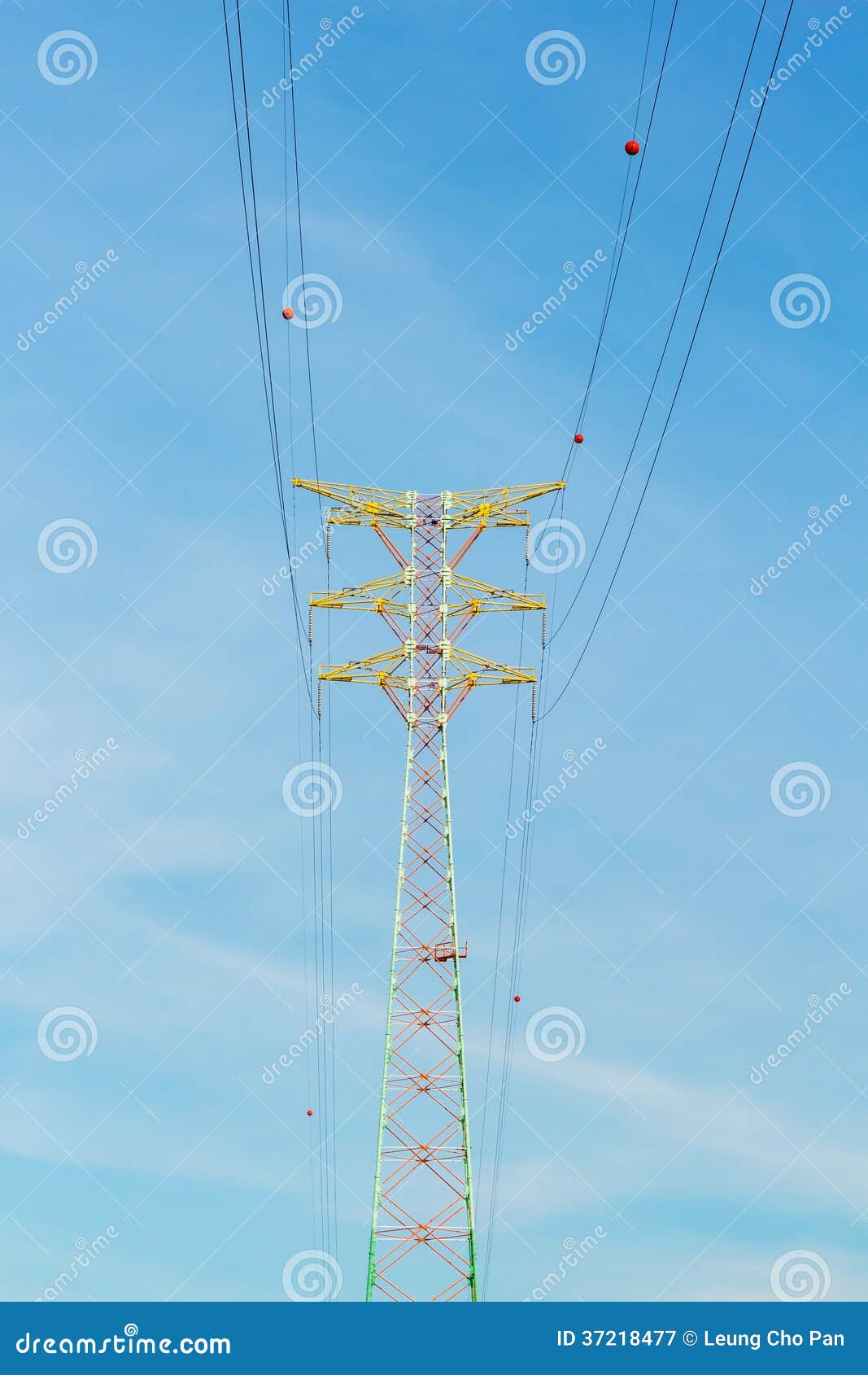Power Distribution Tower Cable Stock Image - Image of distribution ...