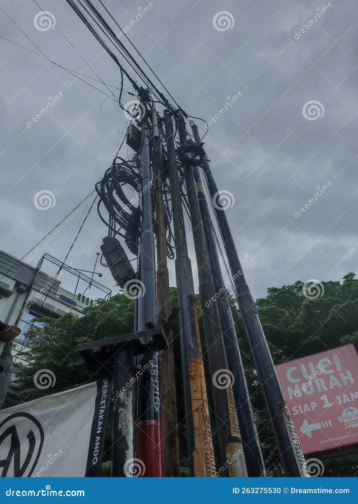 Power Distribution Tower Cables Banner Editorial Image - Image of ...