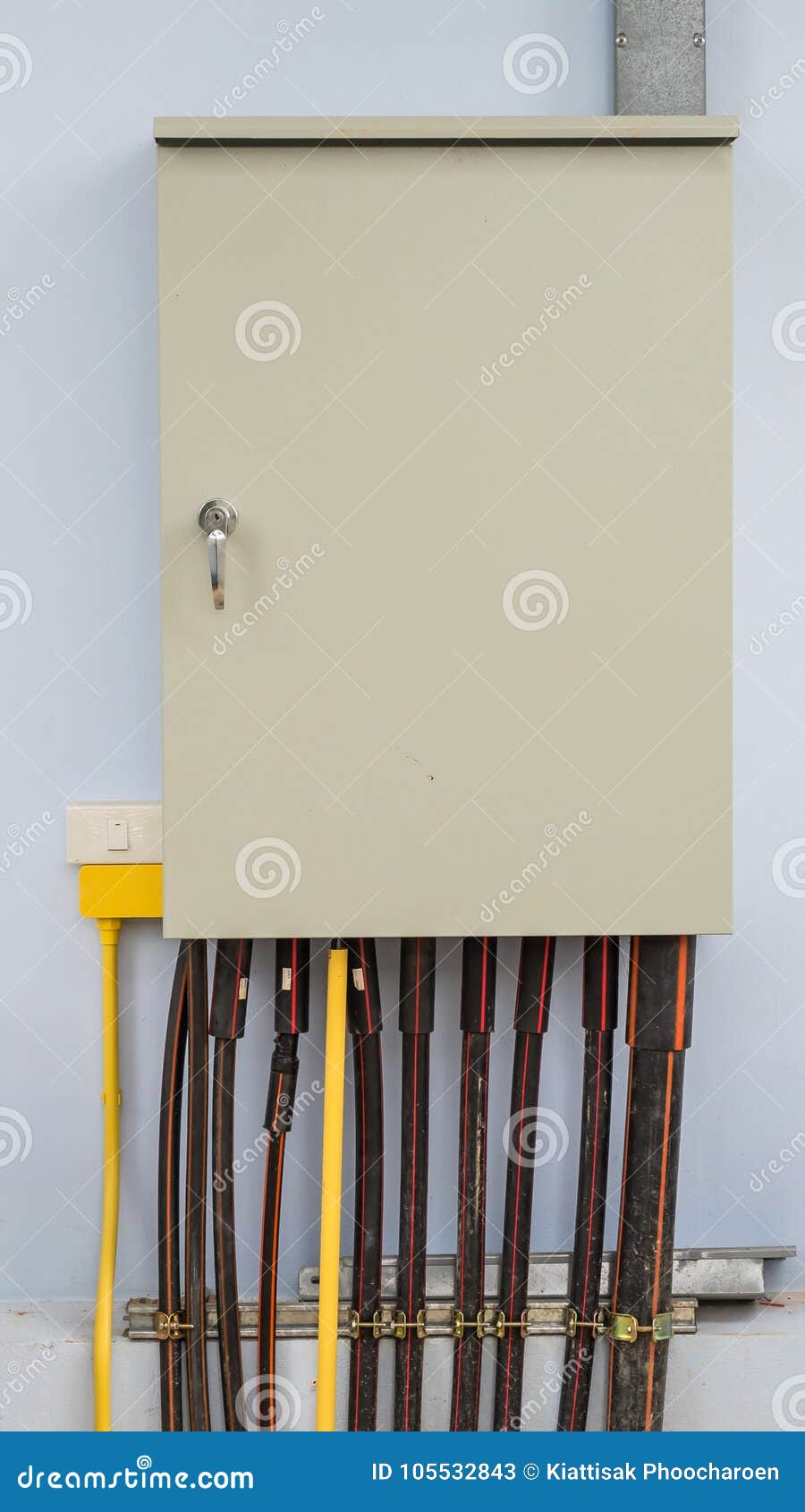 Power Distribution Wiring Switchboard Panel Outdoor Unit Stock Image ...