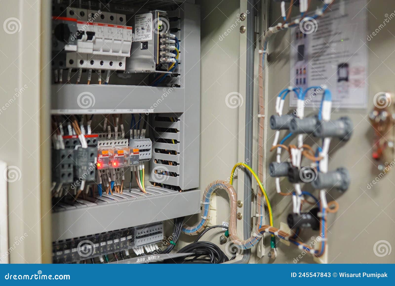 Power Distributor Control Panel Stock Image - Image of blue ...