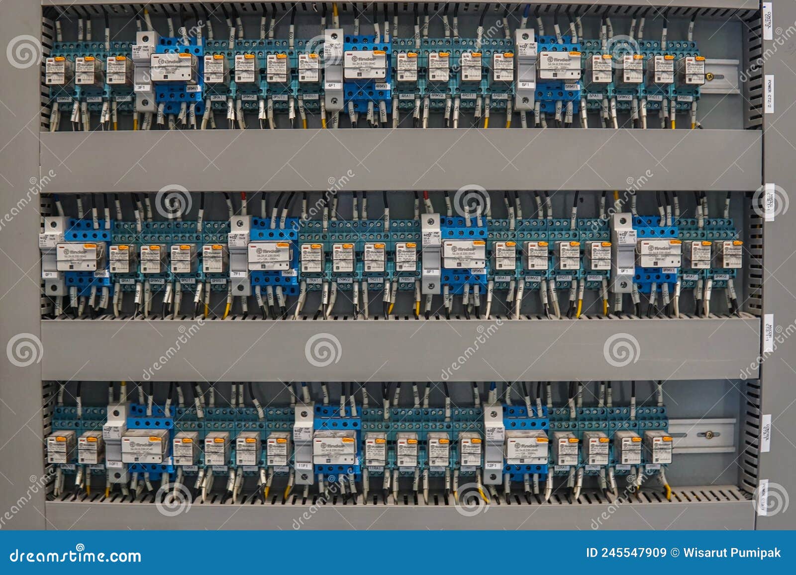 Power Distributor Control Panel Stock Image - Image of blue, signage ...