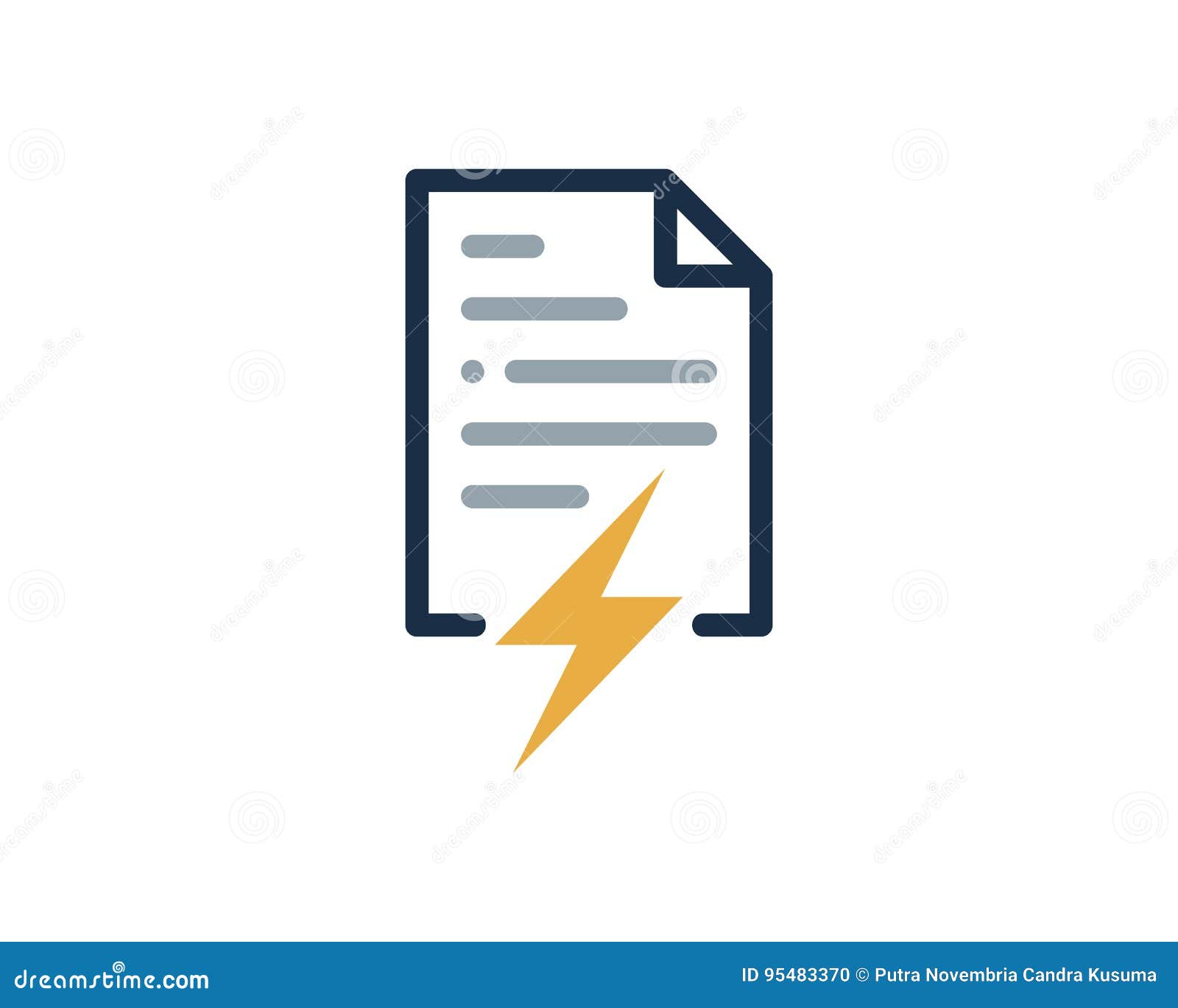 Power Document Icon Logo Design Element Stock Vector - Illustration of ...