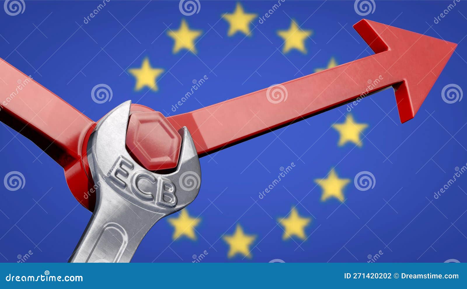 The power of the ECB stock illustration. Illustration of graph - 271420202