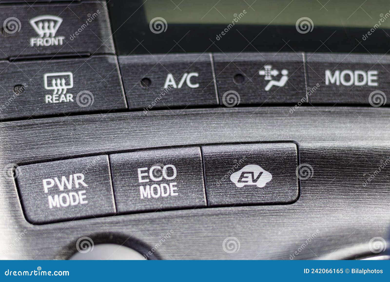Power , Eco and EV Mode Buttons in Hybrid Electric Car Stock Image ...