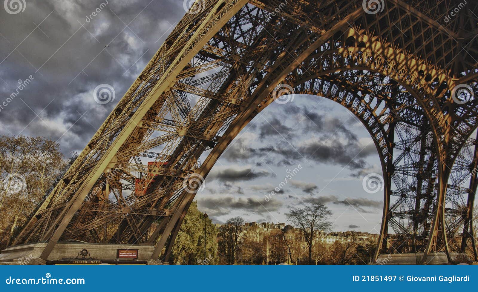 Power of Eiffel Tower in Paris Stock Image - Image of beauty, black ...