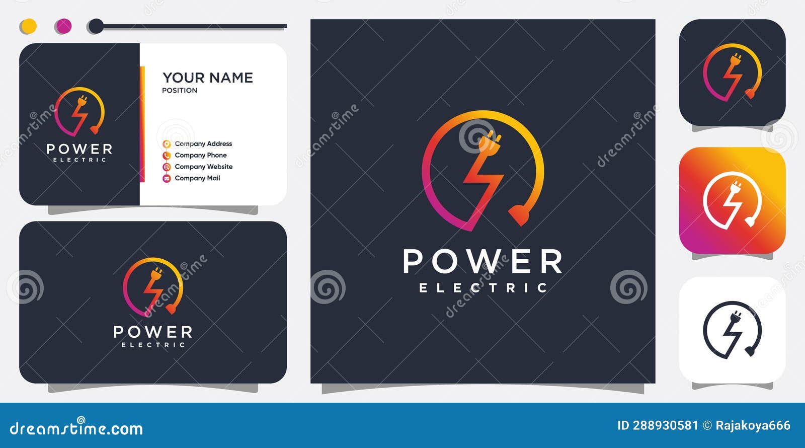 Power Electric Logo with Creative Modern Concept Premium Vector Stock ...
