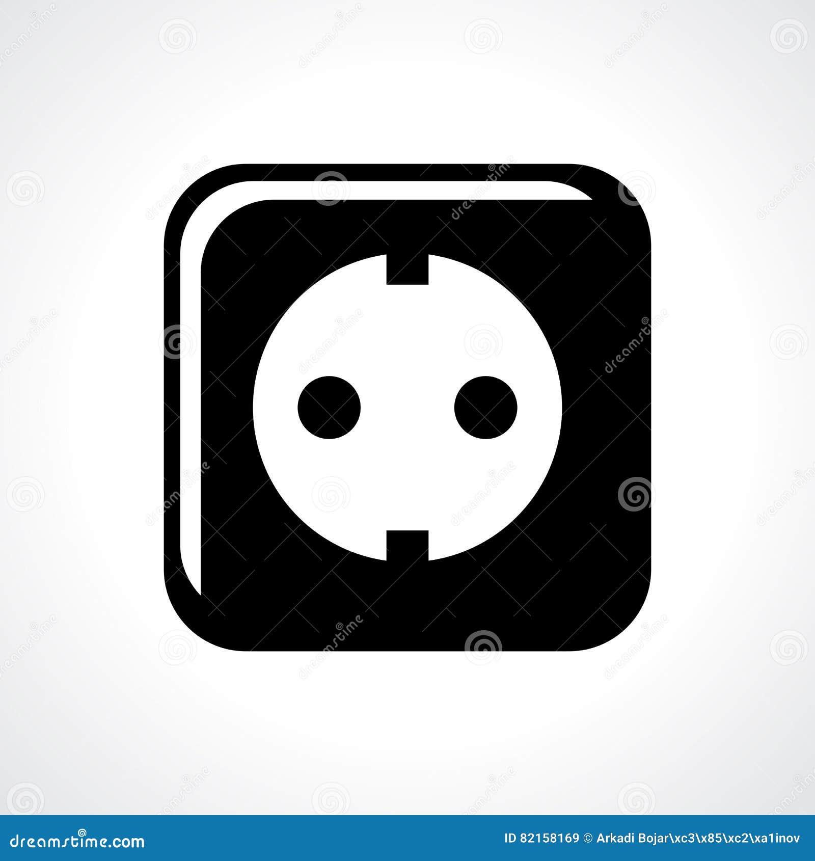 Power Electric Socket Vector Icon Stock Vector - Illustration of ...