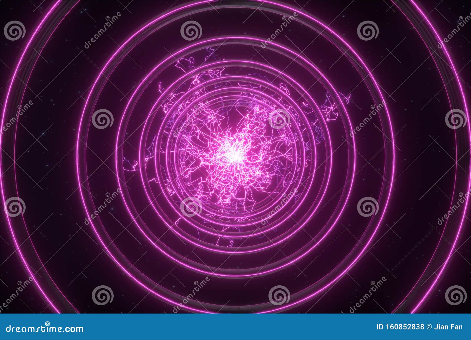 Power Electrical Energy and Lightning Spark, 3d Rendering Stock ...