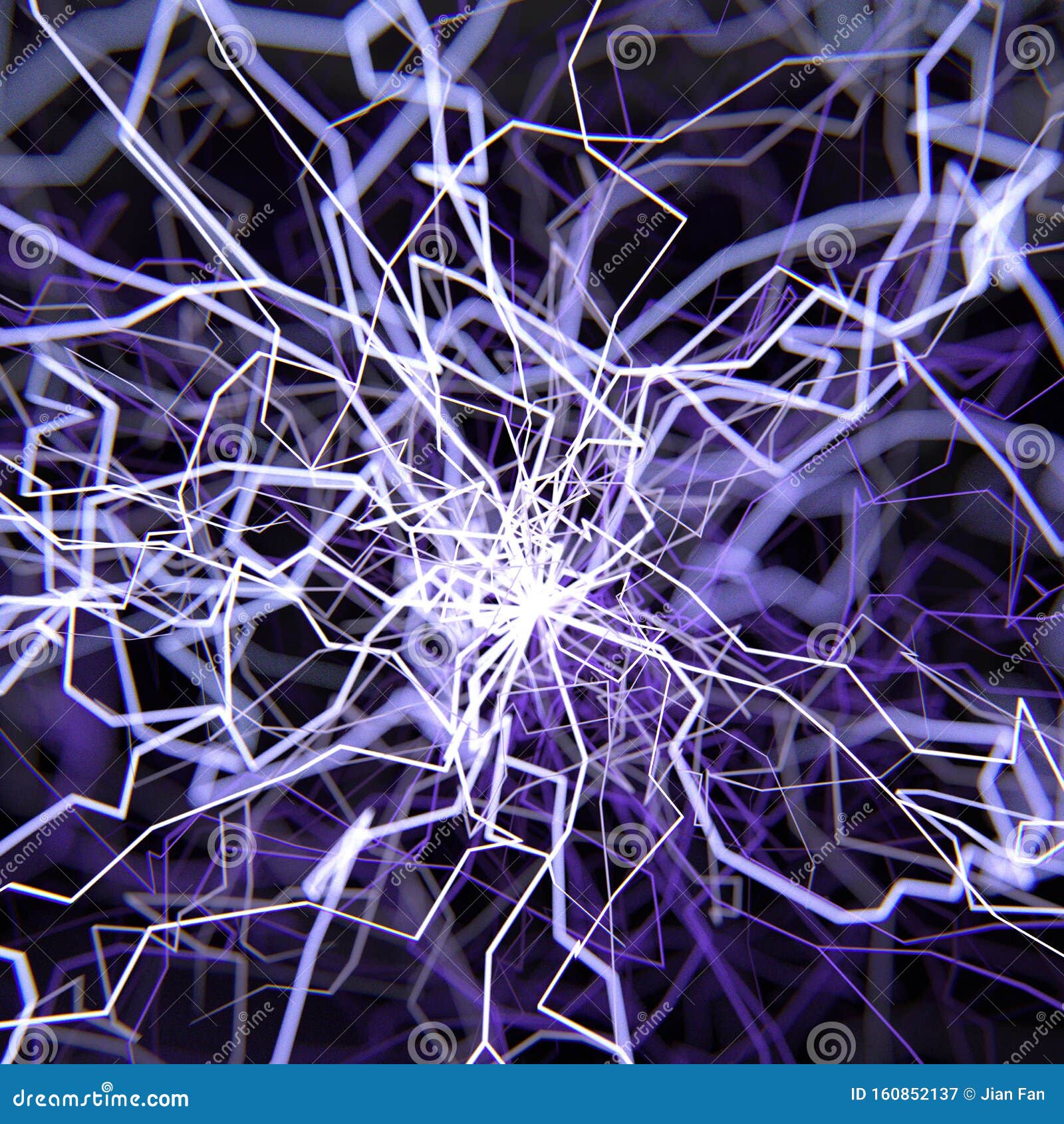 Power Electrical Energy and Lightning Spark, 3d Rendering Stock ...