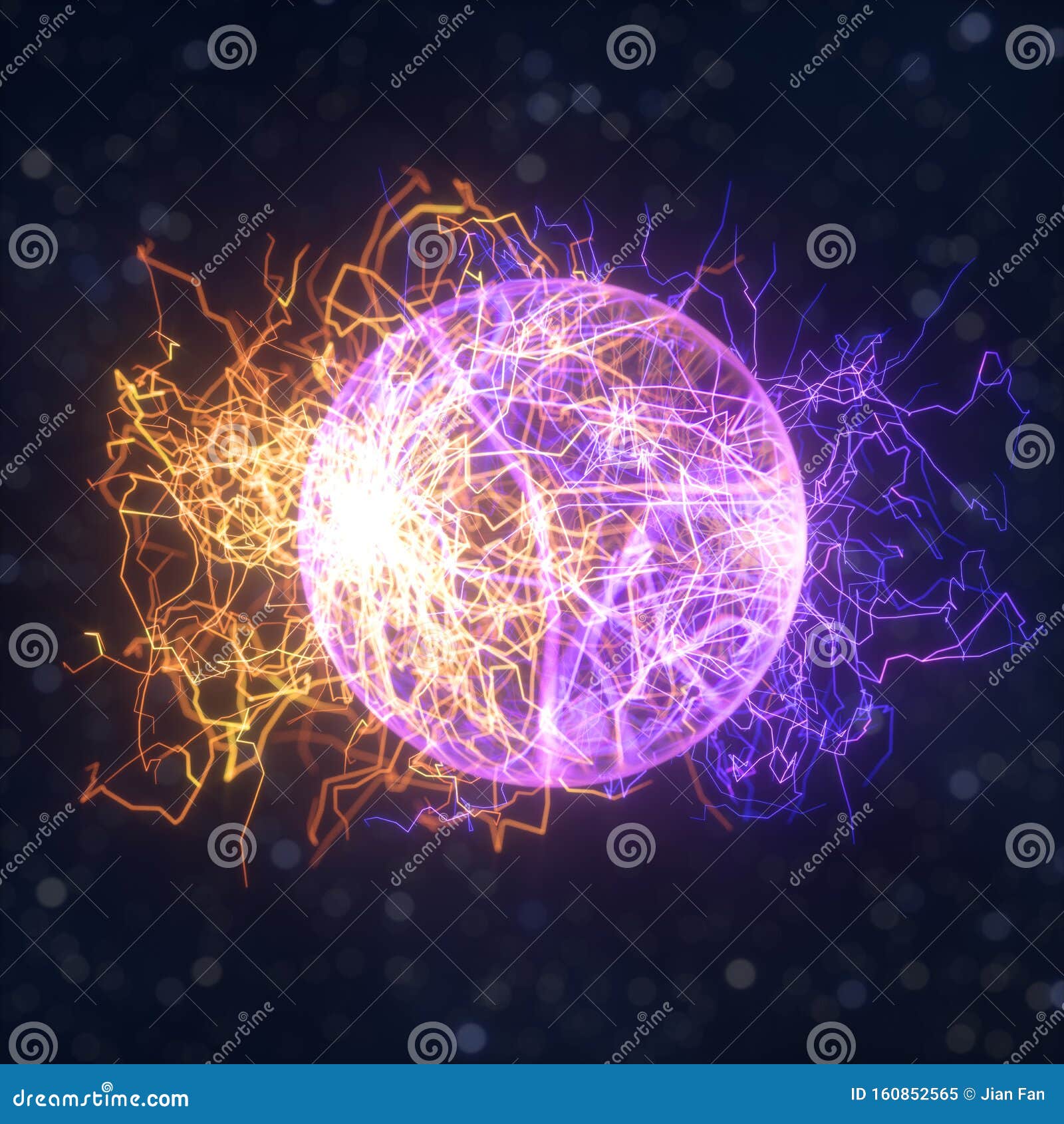 Electrical Burst, Ball Lightning Realistic Vector | CartoonDealer.com ...