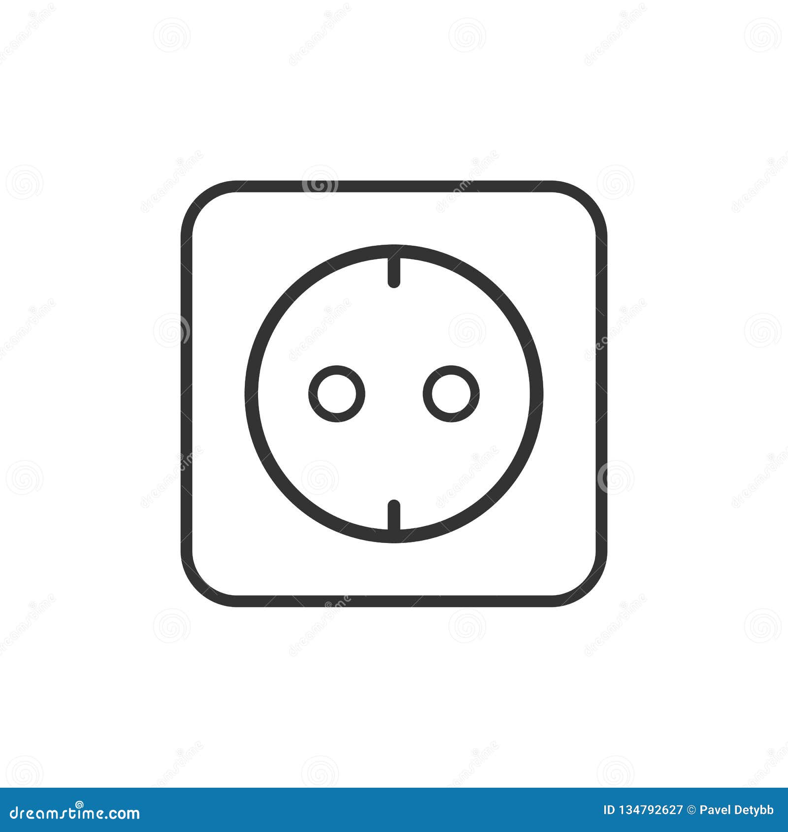 Power Electrical Socket Icon. Vector Illustration, Flat Design Stock ...