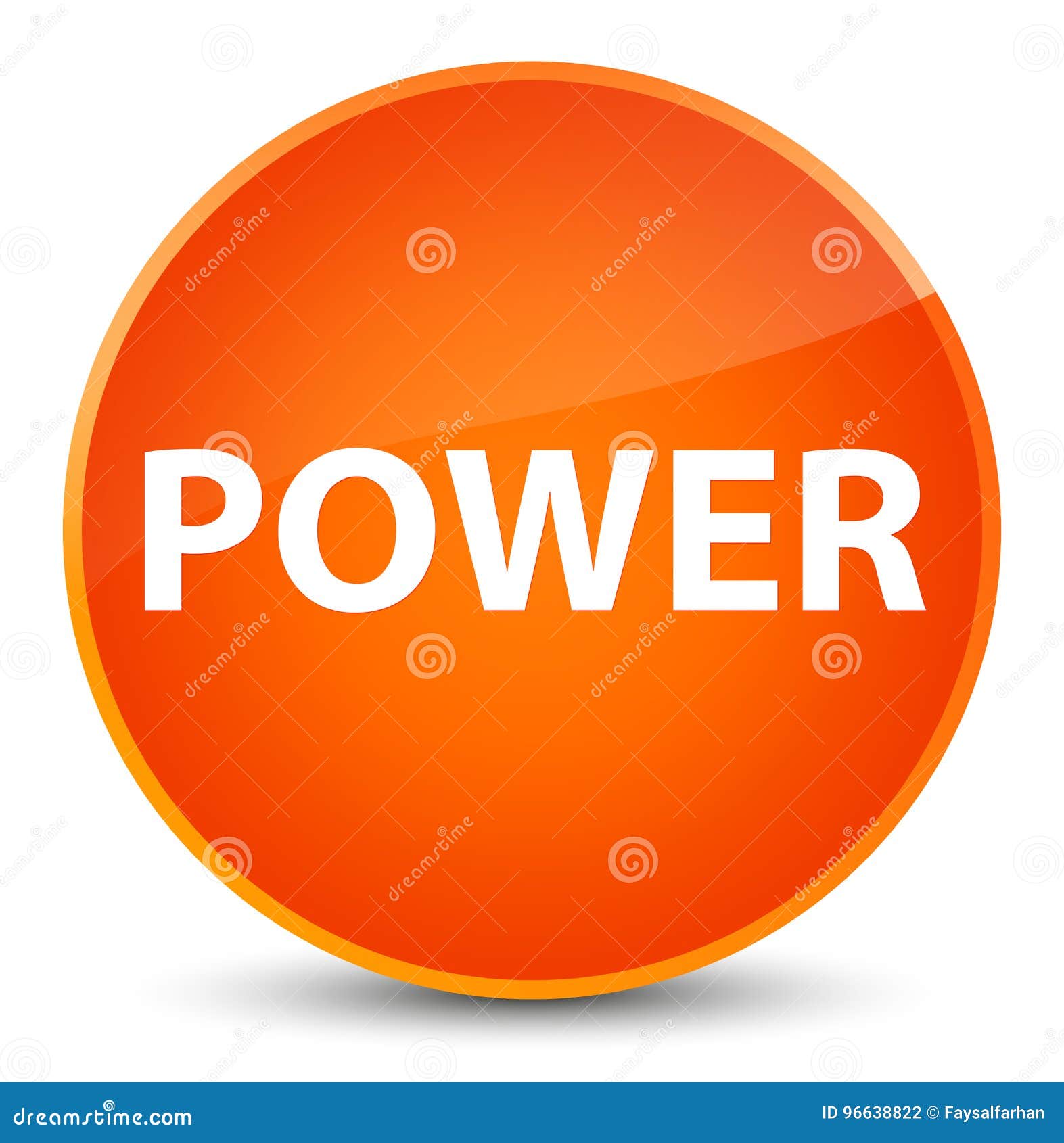 Power Elegant Orange Round Button Stock Illustration - Illustration of ...