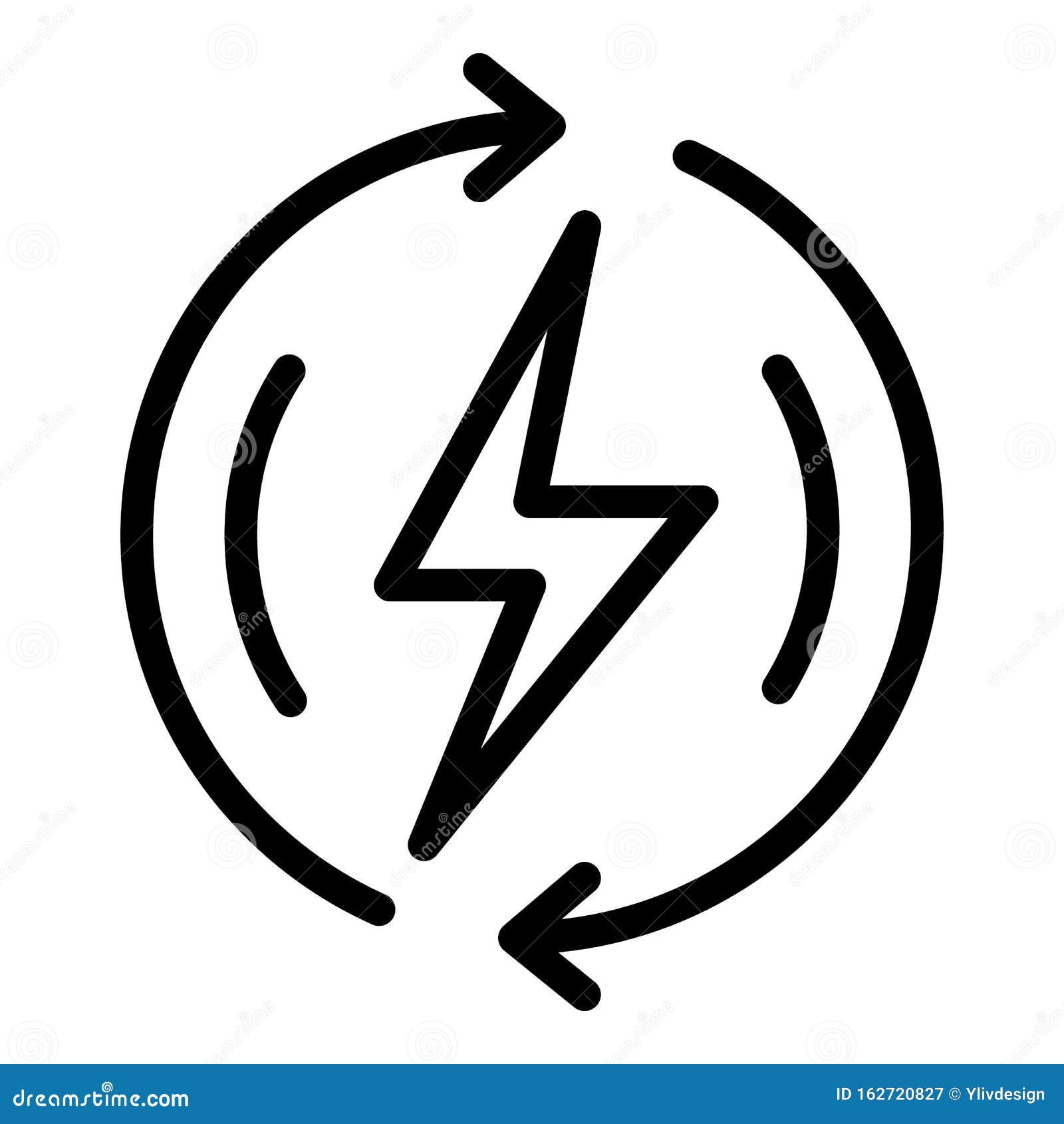 Power Energy Icon, Outline Style Stock Vector - Illustration of droplet ...