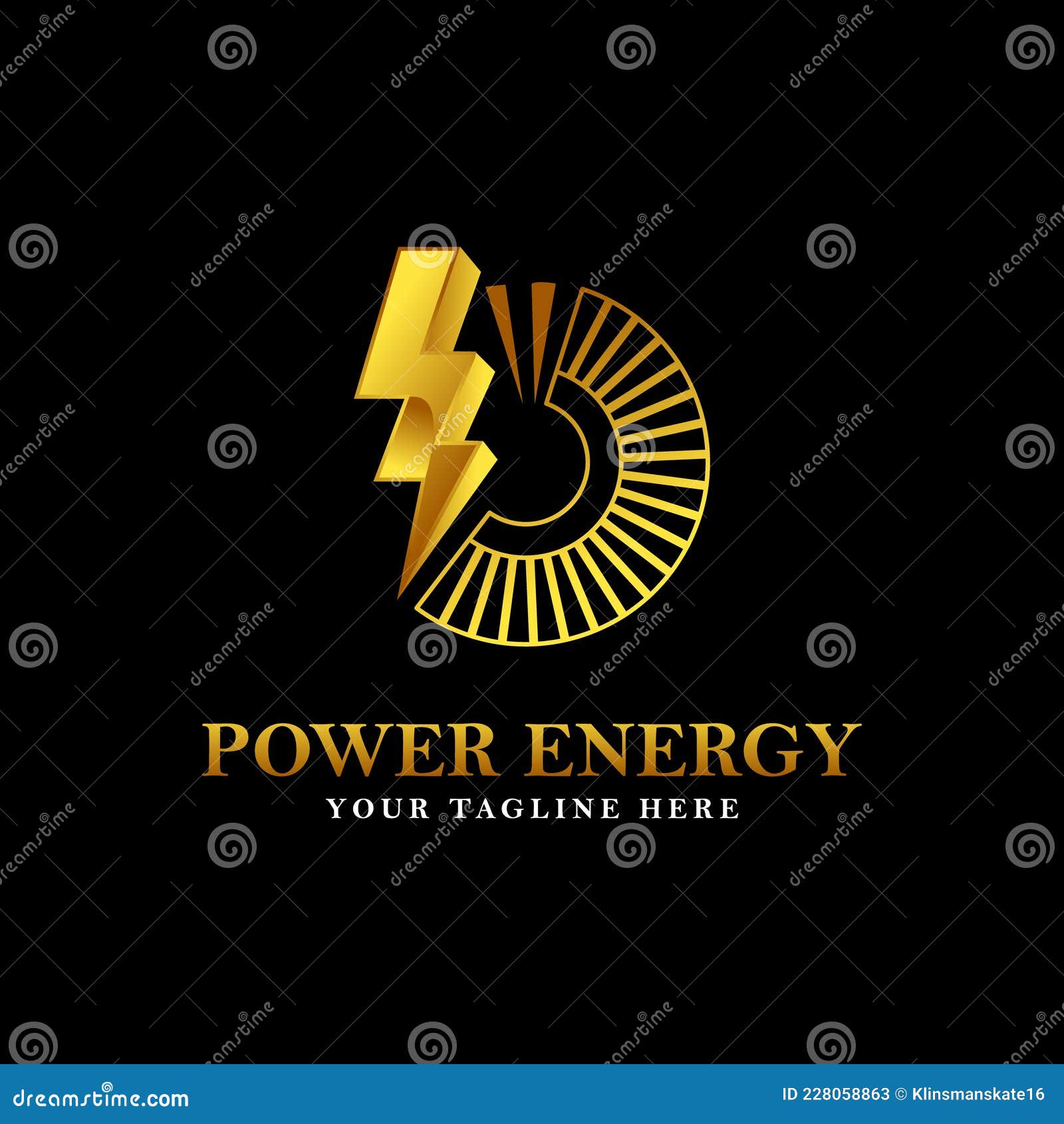 Power Energy Logo Template Design Vector Stock Vector - Illustration of ...