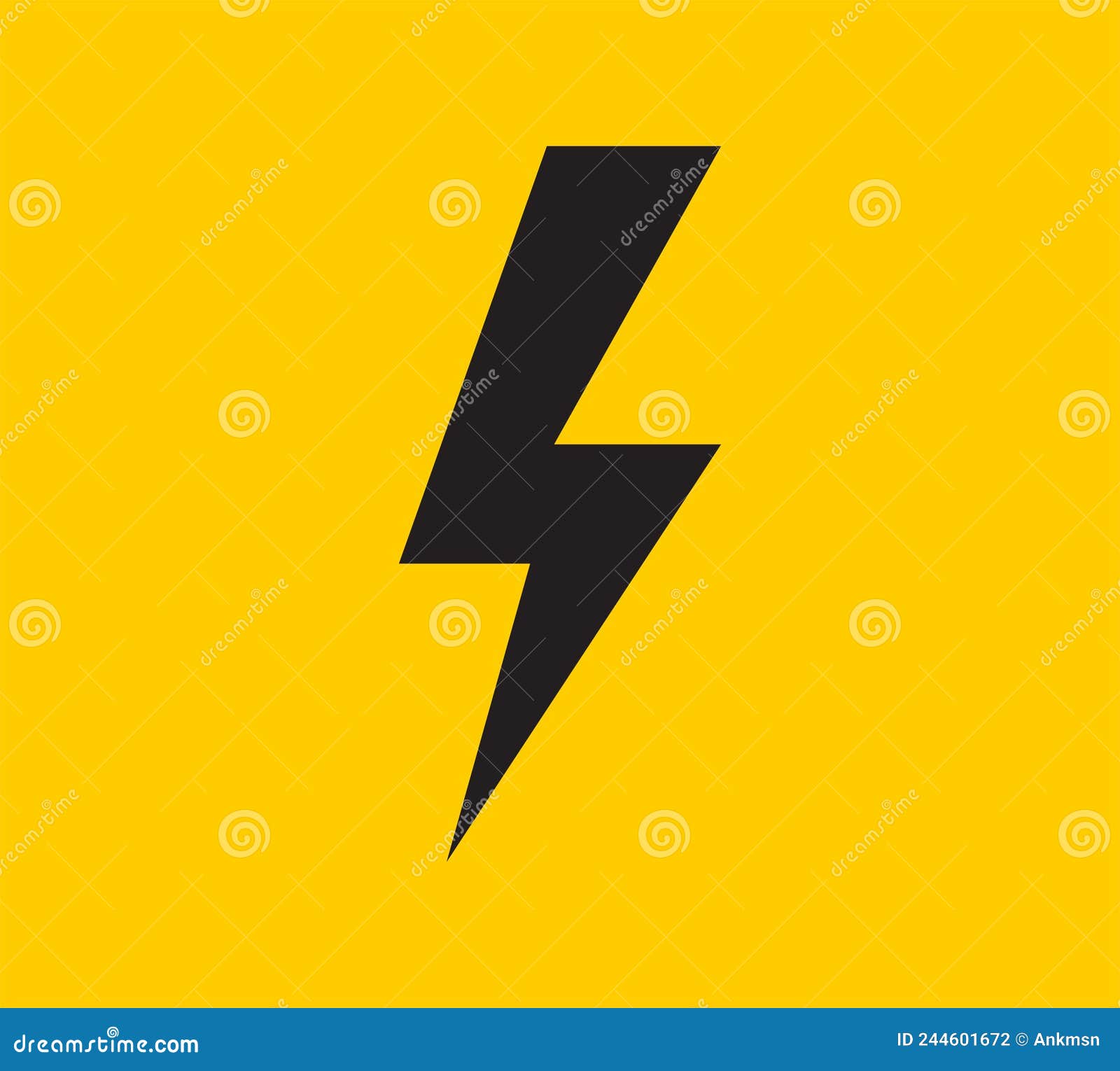 Power Energy Vector Emblem. Electricity Flash Symbol Stock Vector ...