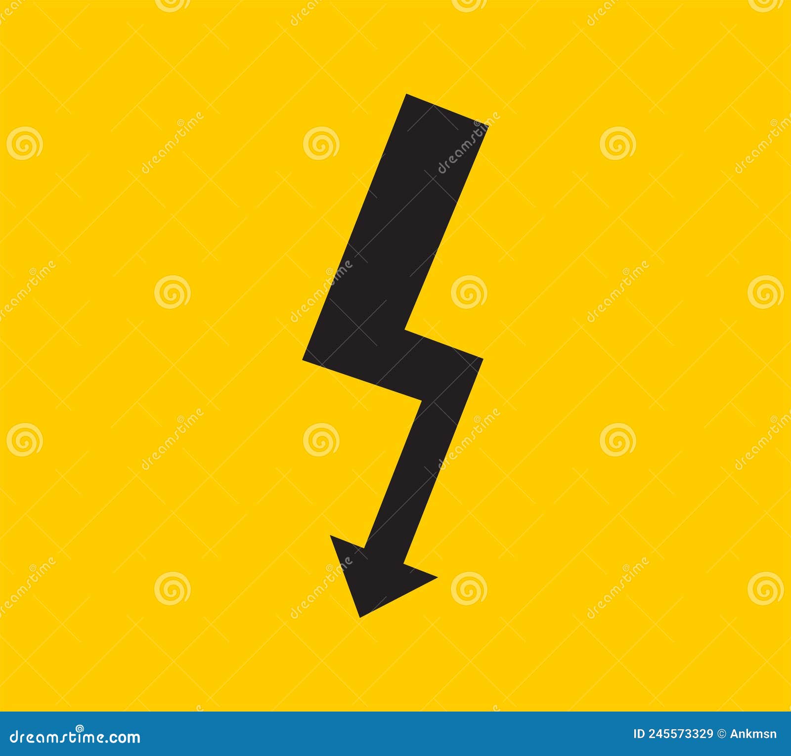 Power Energy Vector Emblem. Electricity Flash Symbol Stock Vector ...