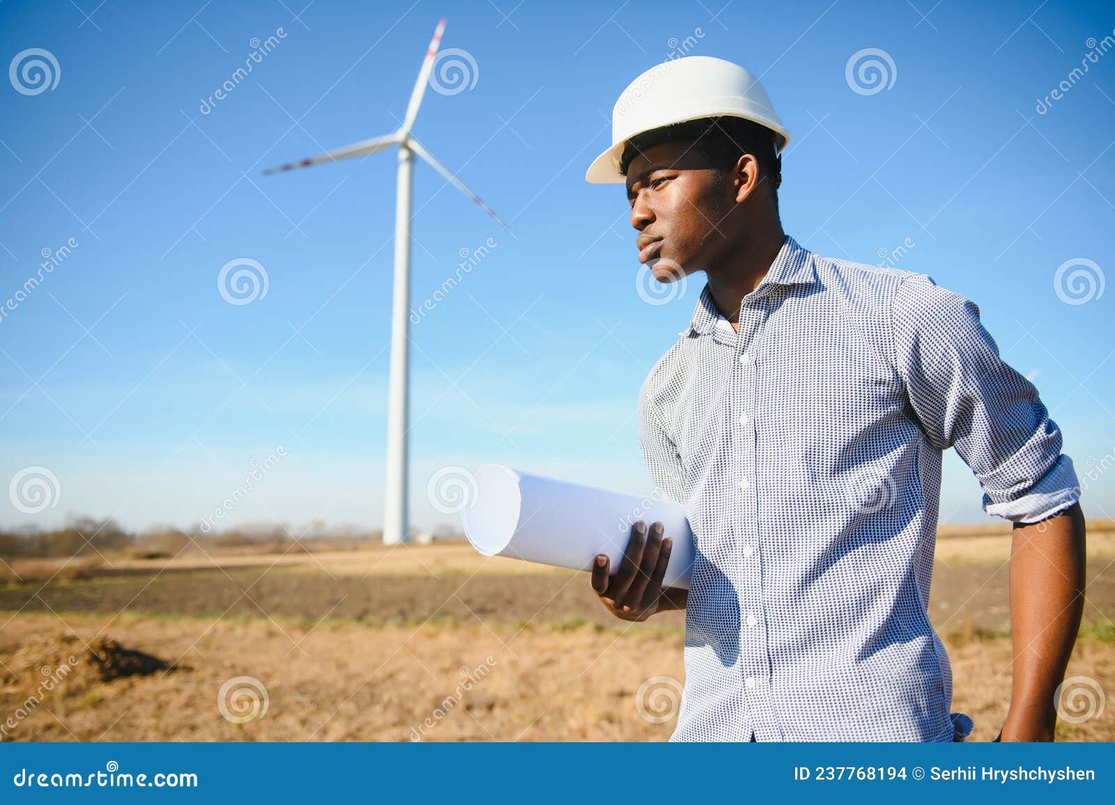 Power Engineer are Working with Wind Turbines Stock Photo - Image of ...