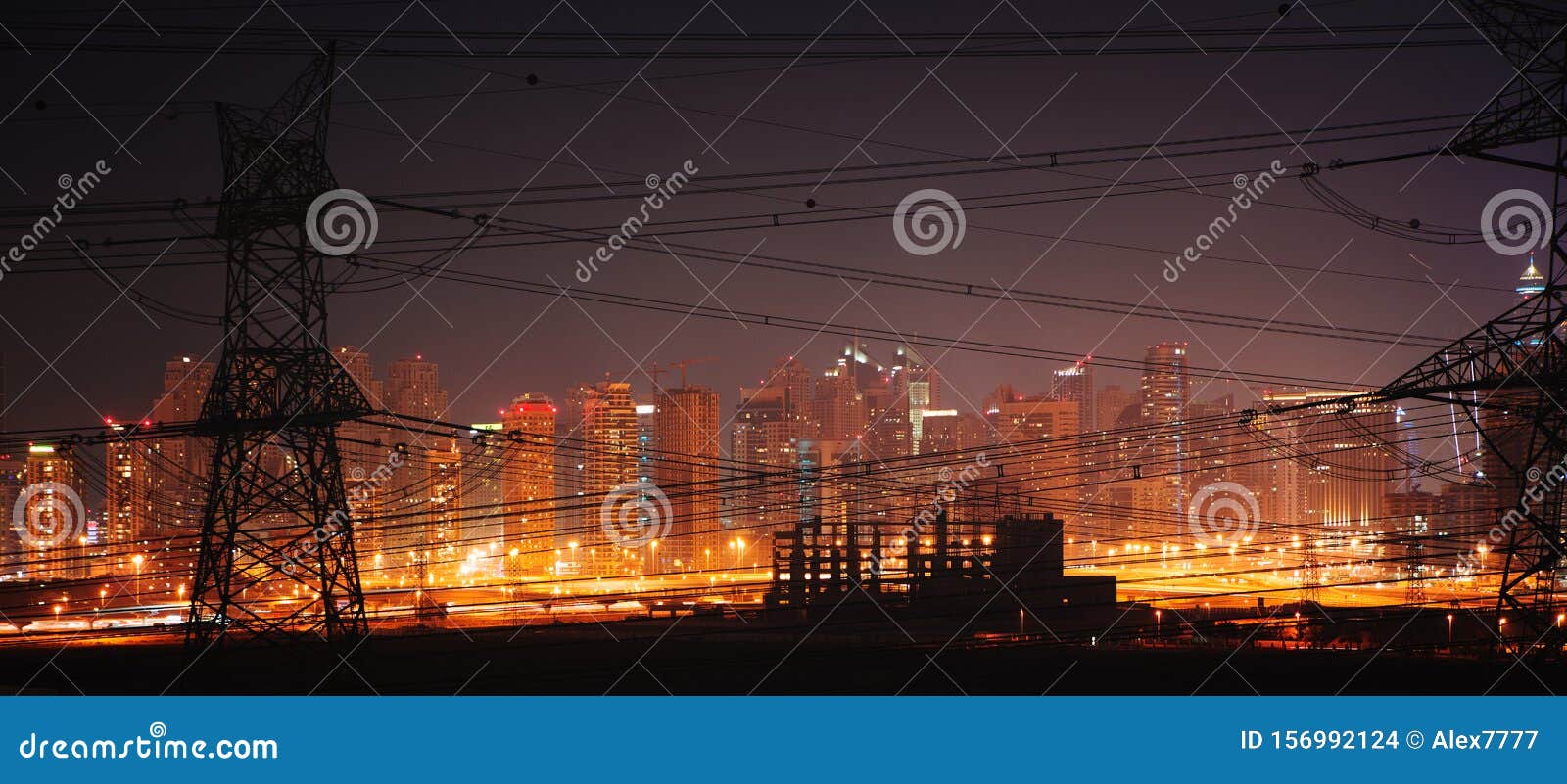 Power engineering stock photo. Image of dubai, panoram - 156992124