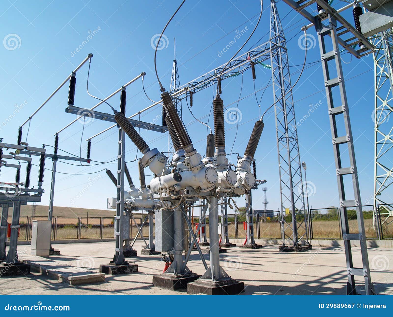 Electrical Substation High Voltage Current Transformer. Royalty-Free ...