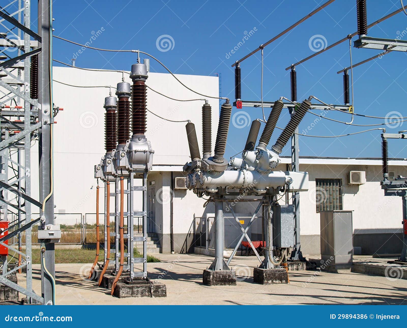 High Voltage Electrical Substation Stock Photo - Image of disconnector ...