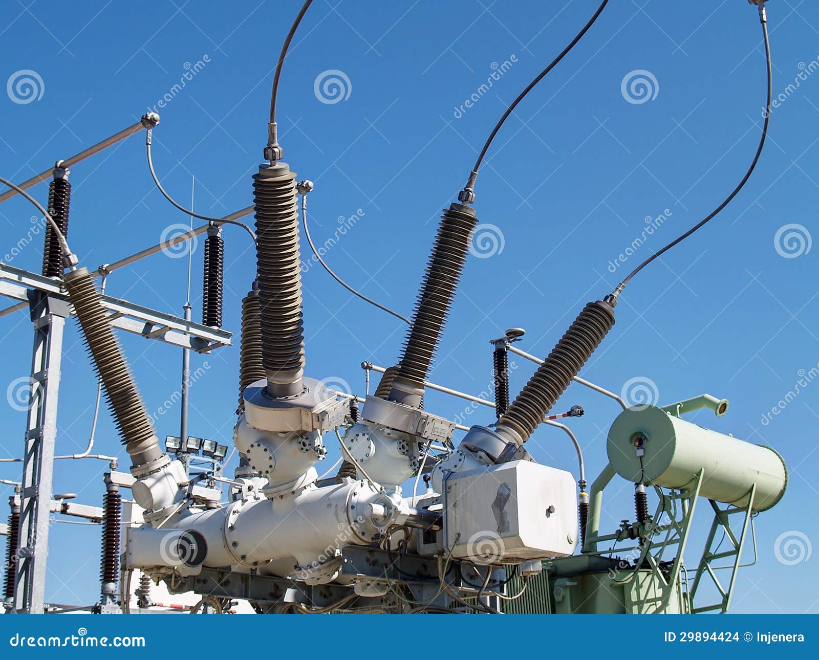 High Voltage Electrical Substation Stock Photo - Image of conductor ...
