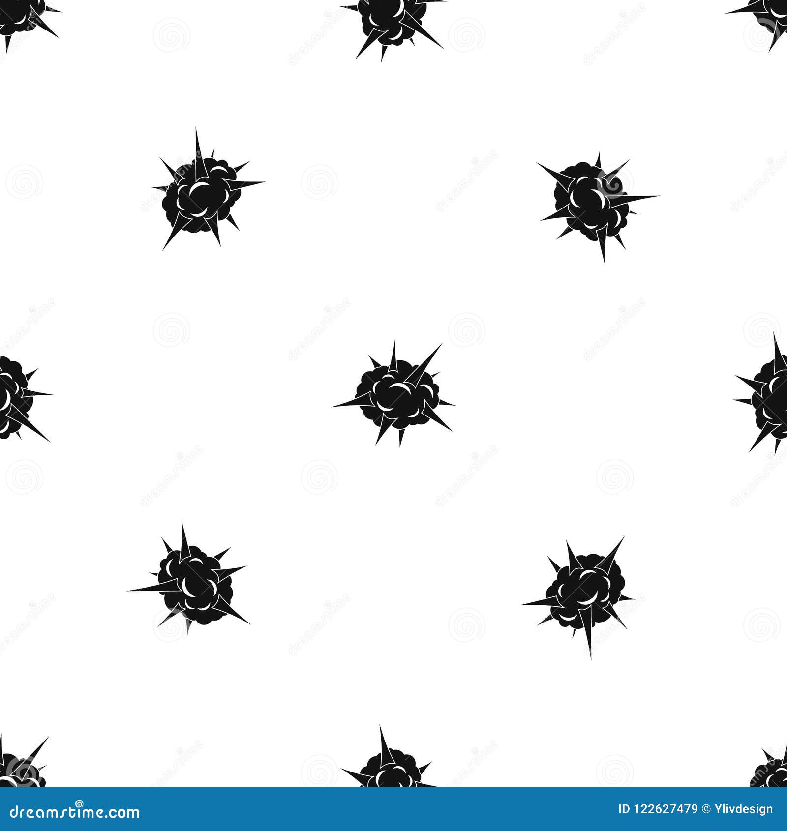 Power Explosion Pattern Seamless Black Stock Vector - Illustration of ...