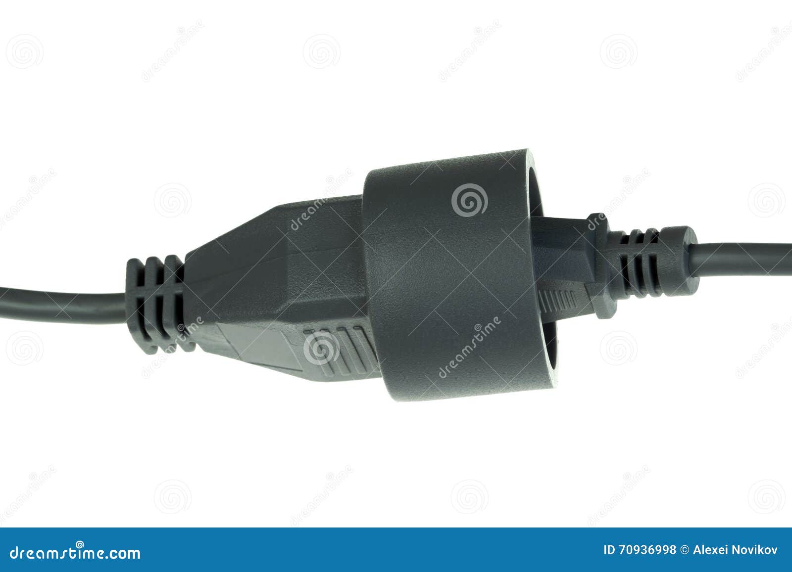 Power Extension Cable Isolated on White Background Stock Photo - Image ...