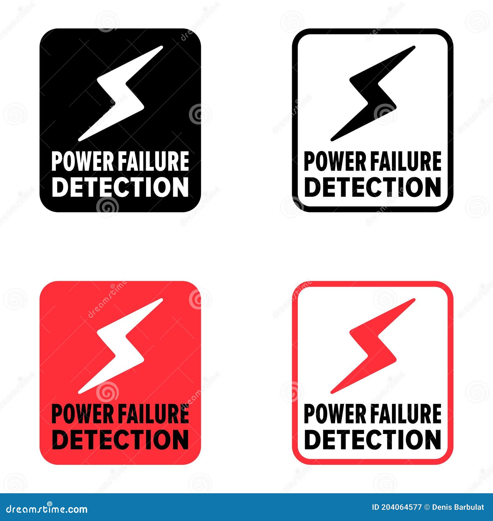 `Power Fail Detection` Technique Information Sign Stock Vector ...