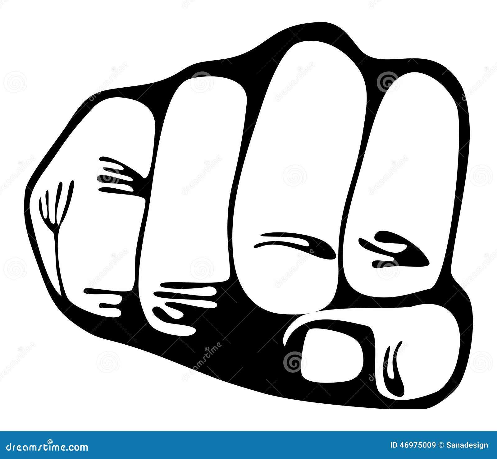 Power Fist Abstract Vector Emblem, Symbol Or Logo Template. Hand ...