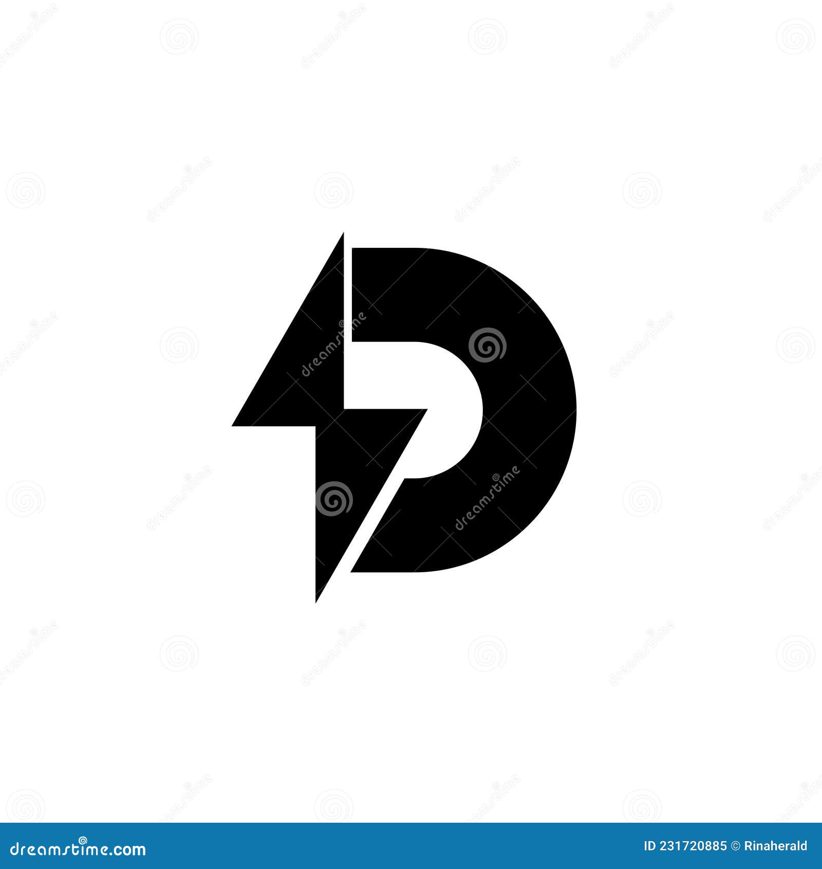 Power Flash with Letter D Vector Logo Design Template Stock ...