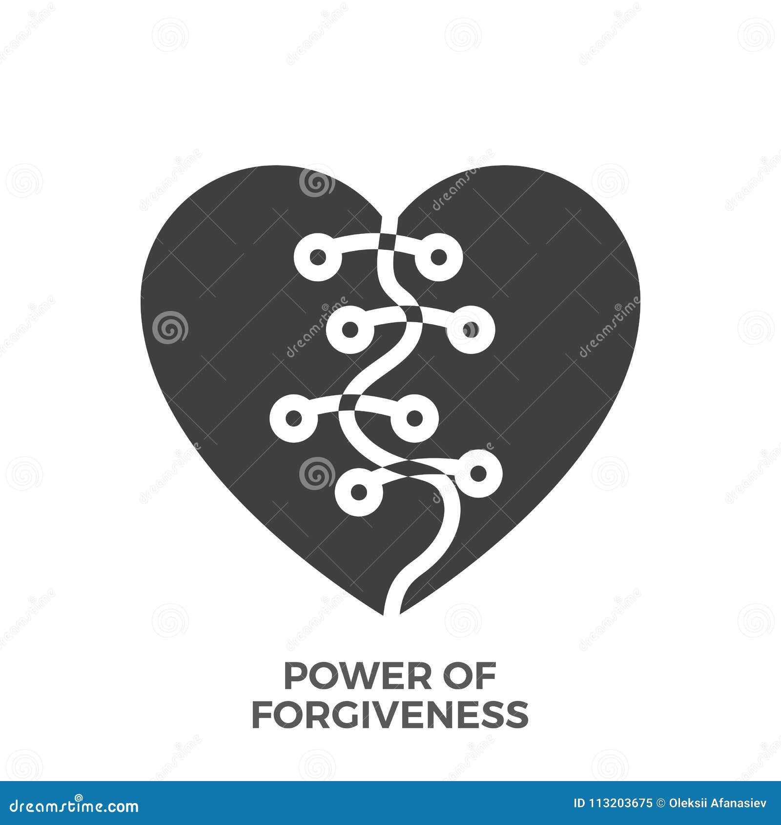 Power of Forgiveness Glyph Vector Icon. Stock Vector - Illustration of ...