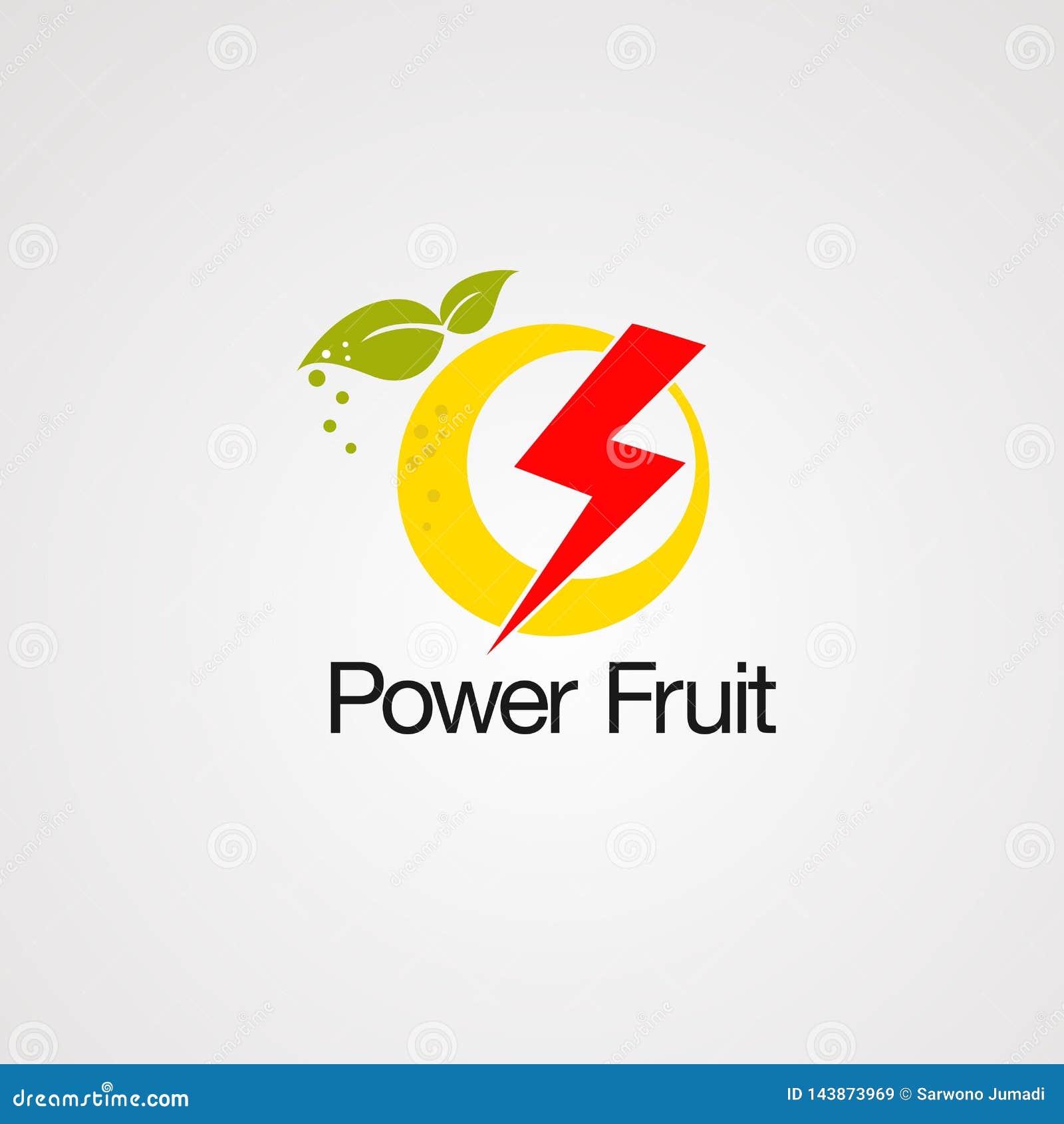 Power Fruit Logo Vector,icon, Template and Element Stock Vector ...